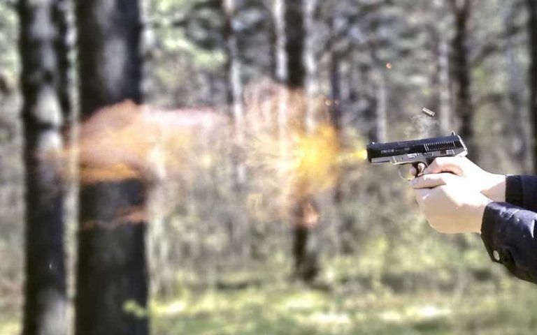 Gun firing