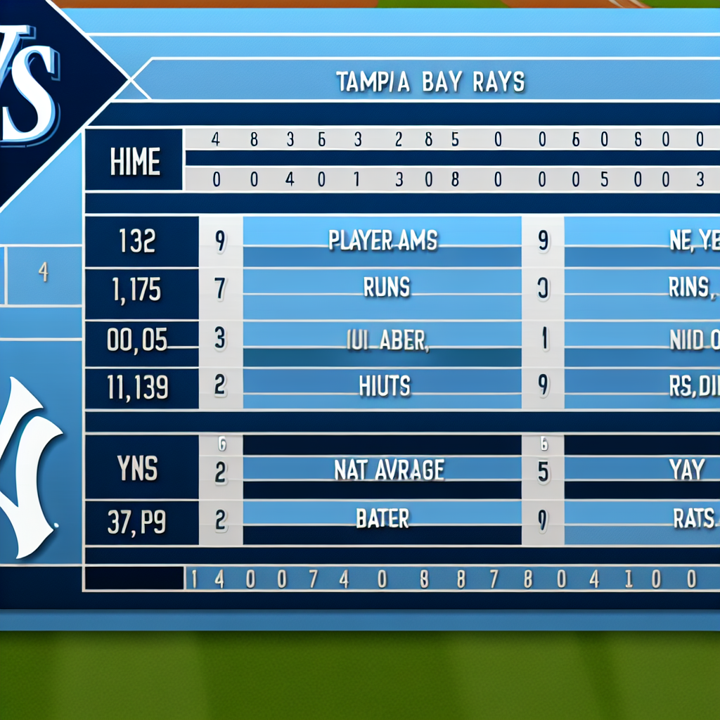 Tampa Bay Rays vs New York Yankees Match Player Stats Breakdown ...